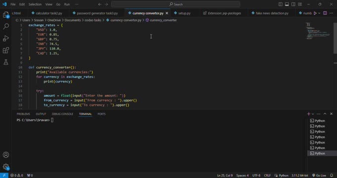 CHAMARTHI SRAVAN KUMAR on LinkedIn: #codxo #pythonprogramming #internship CHAMARTHI SRAVAN KUMAR on LinkedIn: #codxo #pythonprogramming #internship
