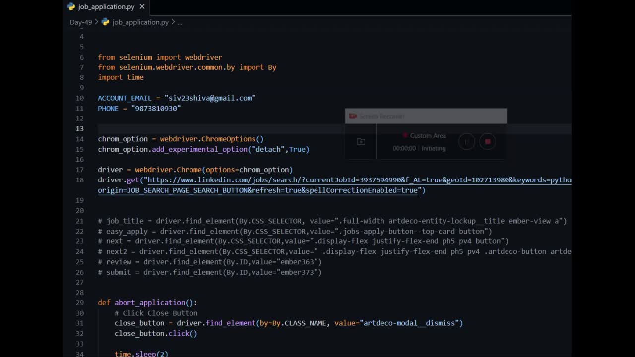 P Shiva on LinkedIn: #100daysofcode #python #selenium #coding # ... P Shiva on LinkedIn: #100daysofcode #python #selenium #coding # ...