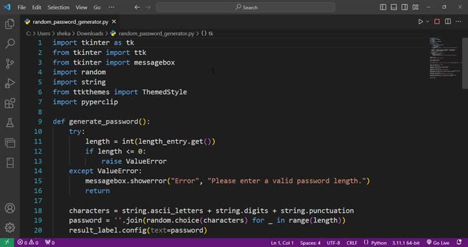 NAGA PRANAV. K on LinkedIn: Random password generator using python ... NAGA PRANAV. K on LinkedIn: Random password generator using python ...