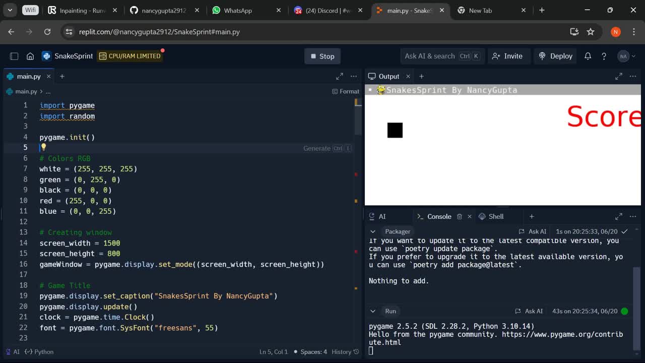 Nancy Gupta on LinkedIn: #python #pygame #gamedevelopment #programming ... Nancy Gupta on LinkedIn: #python #pygame #gamedevelopment #programming ...