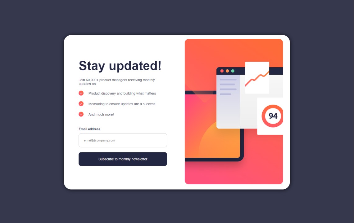 How I built the Newsletter Sign-up Form | Codster dev posted on the ... How I built the Newsletter Sign-up Form | Codster dev posted on the ...