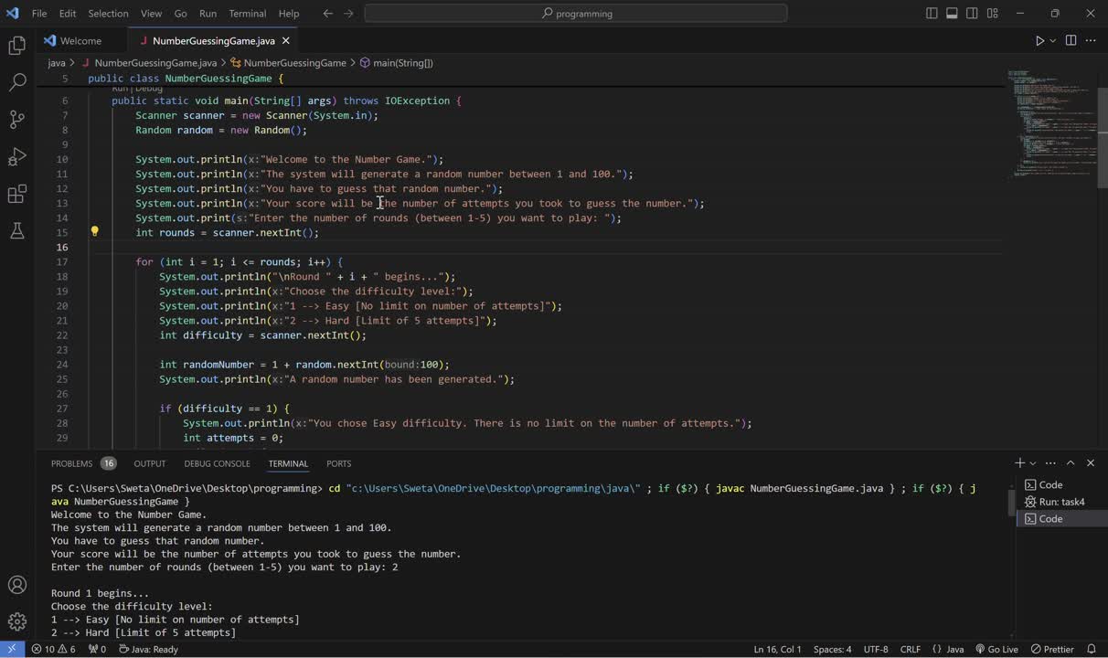 Swetapadma Sahu on LinkedIn: #task1 #java #codsoft Swetapadma Sahu on LinkedIn: #task1 #java #codsoft