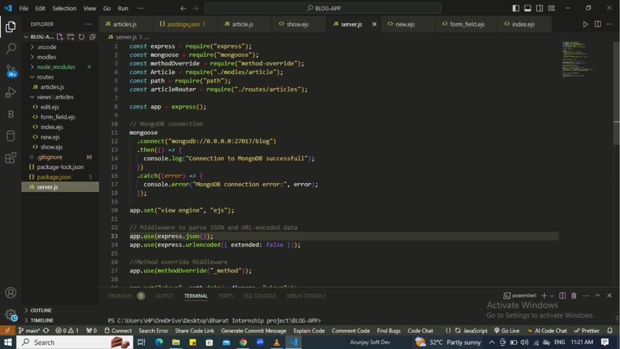 Arunjay Rana on LinkedIn: Title: Blog-website Project: HTML, CSS, EJS ... Arunjay Rana on LinkedIn: Title: Blog-website Project: HTML, CSS, EJS ...