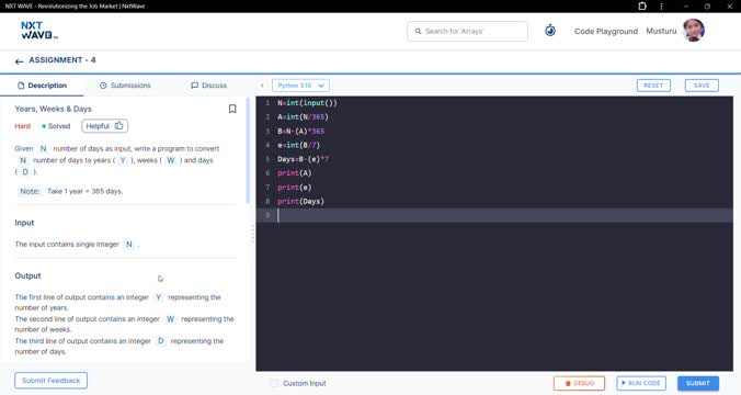 musturu manasa on LinkedIn: #Python#linkedin#nxtwave#coding#job# ... musturu manasa on LinkedIn: #Python#linkedin#nxtwave#coding#job# ...