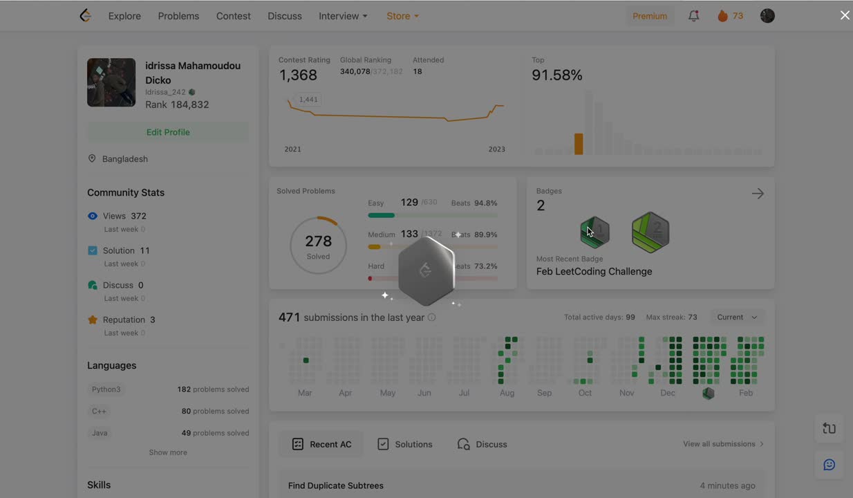 Idrissa Mahamoudou Dicko on LinkedIn: #leetcode #programming #coding # ... Idrissa Mahamoudou Dicko on LinkedIn: #leetcode #programming #coding # ...