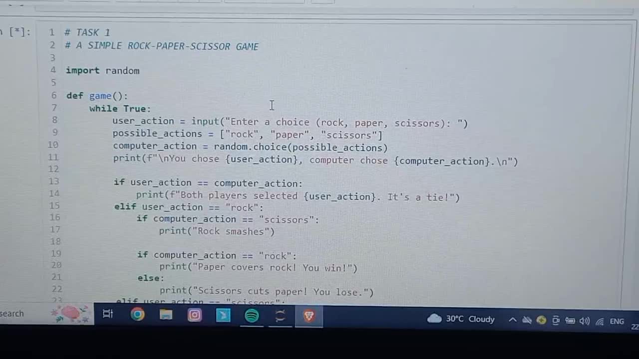 PRANAV RAJPUT on LinkedIn: #intership #codsoft #python #learning #game ... PRANAV RAJPUT on LinkedIn: #intership #codsoft #python #learning #game ...