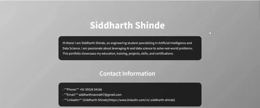 Siddharth Shinde on LinkedIn: #portfolio #streamlit Siddharth Shinde on LinkedIn: #portfolio #streamlit