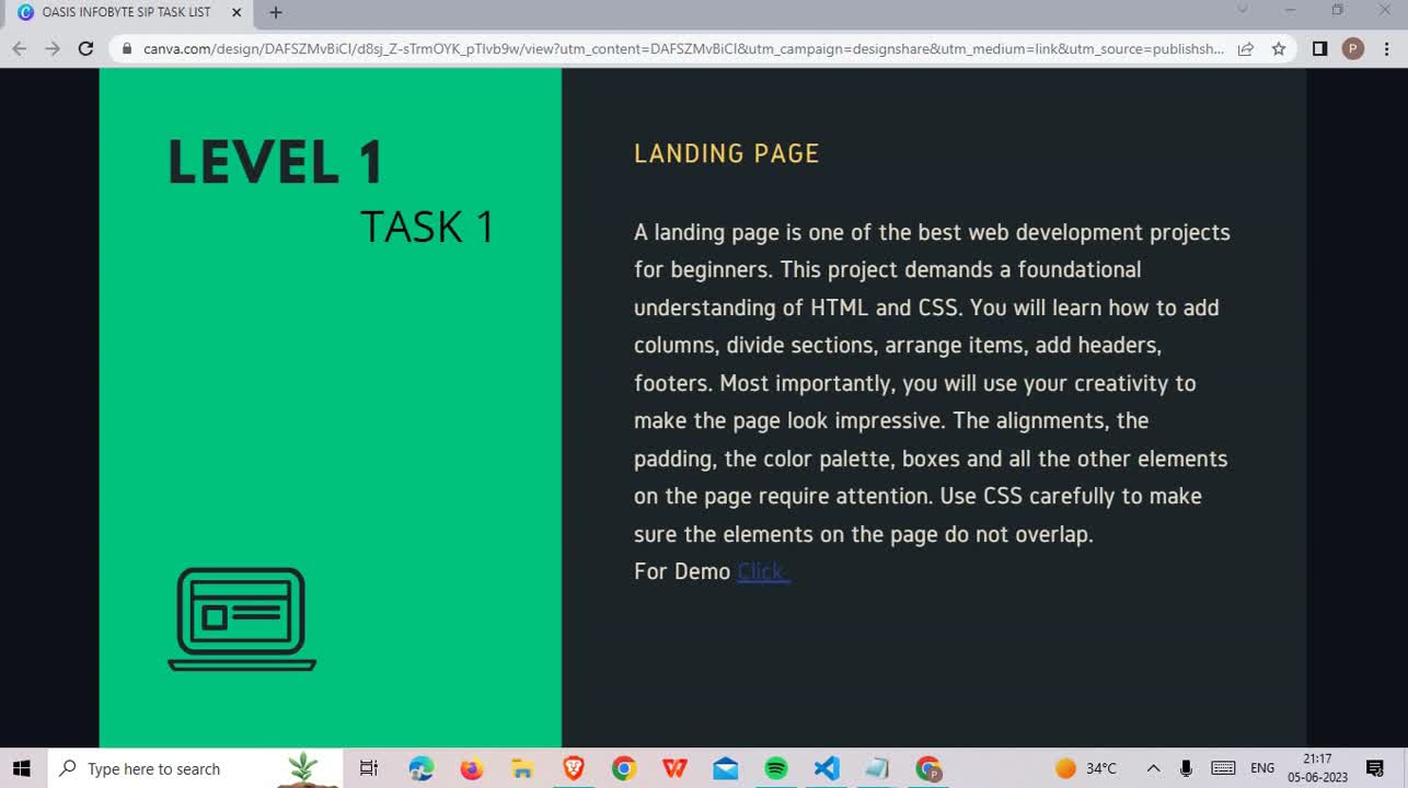 Sai Mahesh Puppala on LinkedIn: #landingpage #internship #oasisinfobyte ... Sai Mahesh Puppala on LinkedIn: #landingpage #internship #oasisinfobyte ...