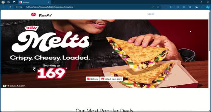 Chandana Hari CH on LinkedIn: #html #css #bootstrap #pizzahut Chandana Hari CH on LinkedIn: #html #css #bootstrap #pizzahut
