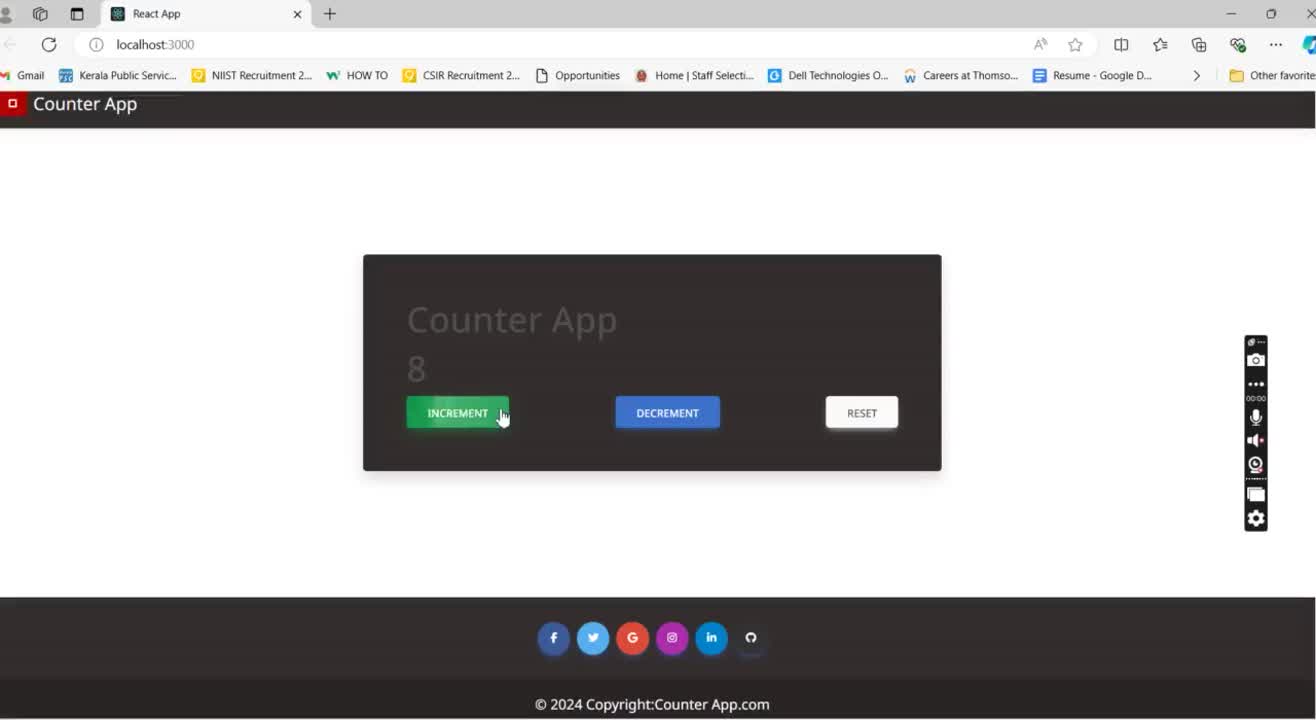 ANJU JOHN on LinkedIn: #counterapp #html5 #css3 #mdbootstrap #react ANJU JOHN on LinkedIn: #counterapp #html5 #css3 #mdbootstrap #react