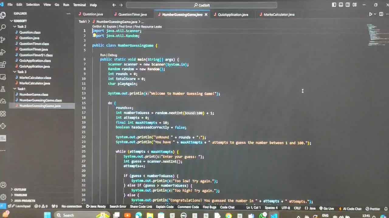 Vivek Budania on LinkedIn: #java #programming #coding #codsoft Vivek Budania on LinkedIn: #java #programming #coding #codsoft