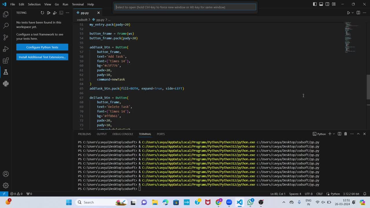 kavya A on LinkedIn: #codsoft #virtual #python kavya A on LinkedIn: #codsoft #virtual #python