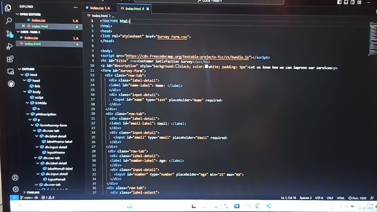 Madhuri parepalli on LinkedIn: #surveyformwebsite #html #css #codealpha ... Madhuri parepalli on LinkedIn: #surveyformwebsite #html #css #codealpha ...