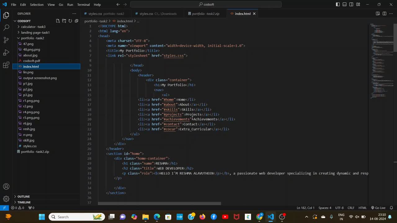 RESHMA A on LinkedIn: #webdevelopment #html #css #javascript #codsoft # ... RESHMA A on LinkedIn: #webdevelopment #html #css #javascript #codsoft # ...