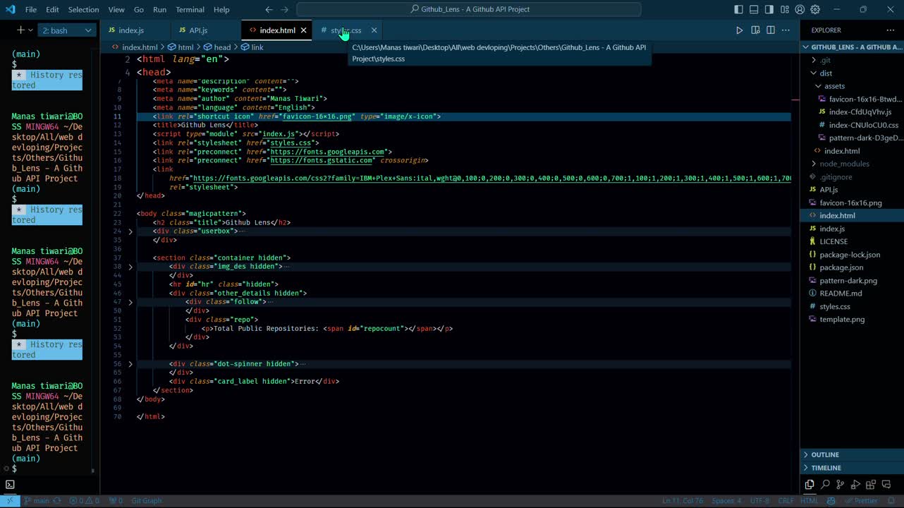 Manas Tiwari on LinkedIn: #javascript #project #githubapi #api # ... Manas Tiwari on LinkedIn: #javascript #project #githubapi #api # ...