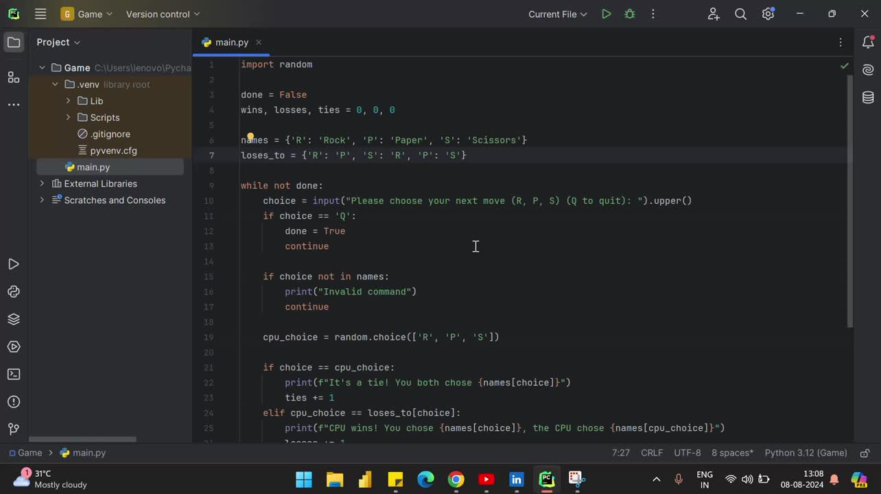 Eshita Garg on LinkedIn: #codsoft #python #pycharm #internship # ... Eshita Garg on LinkedIn: #codsoft #python #pycharm #internship # ...