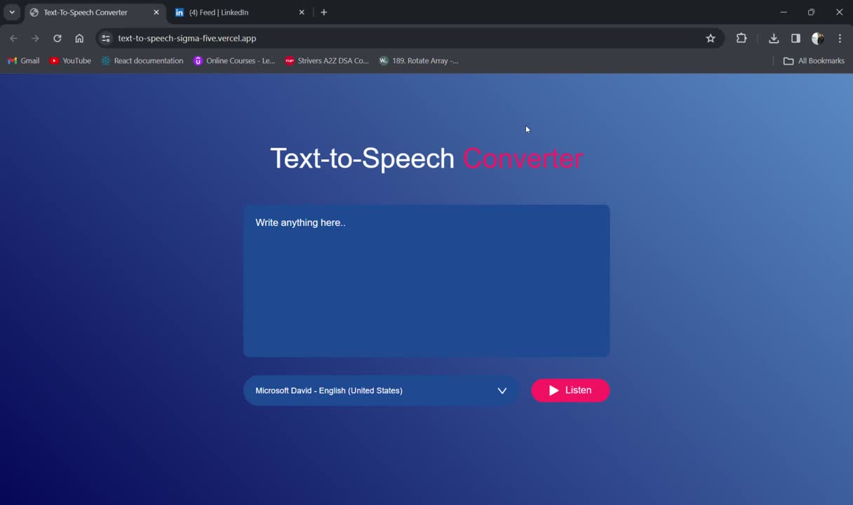 Created a Text-to-Speech Converter for JavaScript Challenge | Aryan ... Created a Text-to-Speech Converter for JavaScript Challenge | Aryan ...