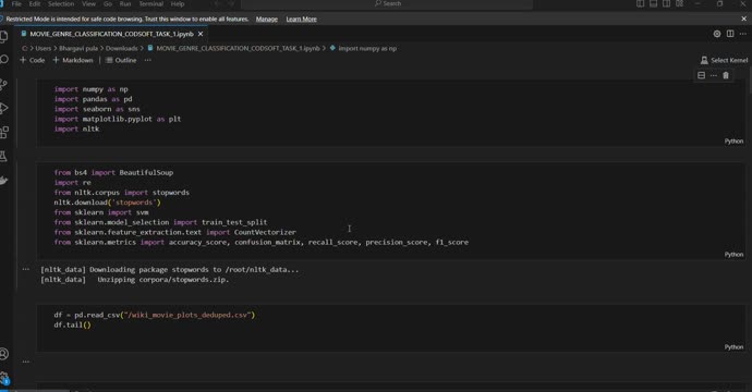 Pula Bhargavi on LinkedIn: #codsoft #machinelearning Pula Bhargavi on LinkedIn: #codsoft #machinelearning