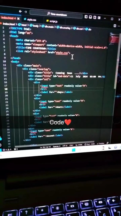 Rahul Prajapati on LinkedIn: Html css js code countdown clock ️ Rahul Prajapati on LinkedIn: Html css js code countdown clock ️