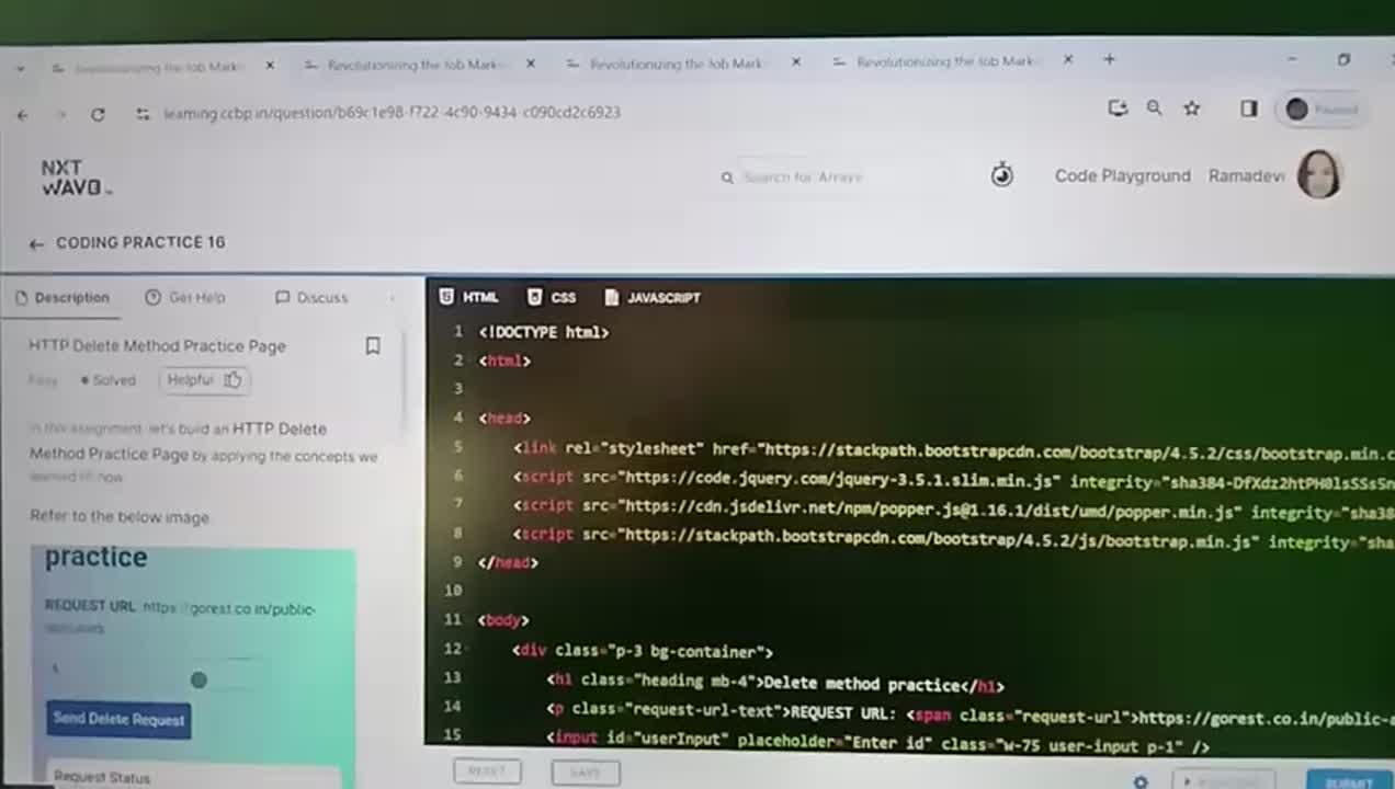 Ramadevi Marturi on LinkedIn: #ccbp #javascript #html #css #bootstrap # ... Ramadevi Marturi on LinkedIn: #ccbp #javascript #html #css #bootstrap # ...