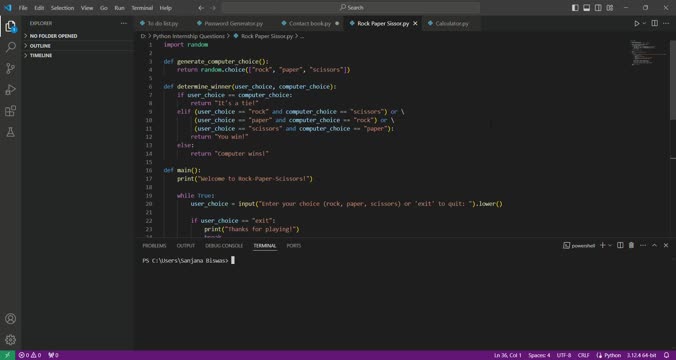 Sanjana Biswas on LinkedIn: #task5 #python #programming Sanjana Biswas on LinkedIn: #task5 #python #programming