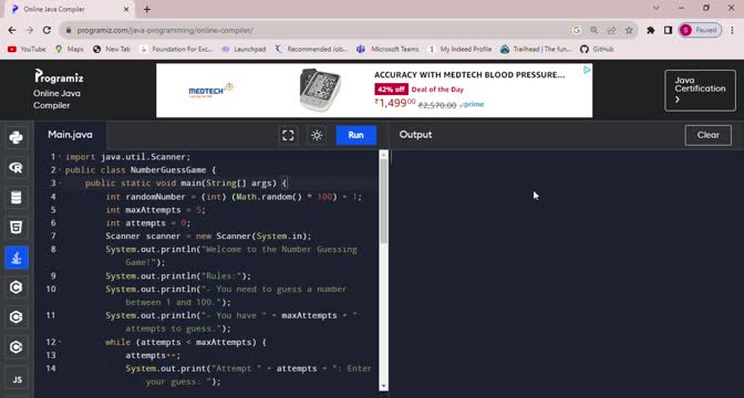 Sriya Reddy on LinkedIn: #java #internship #codsoft Sriya Reddy on LinkedIn: #java #internship #codsoft