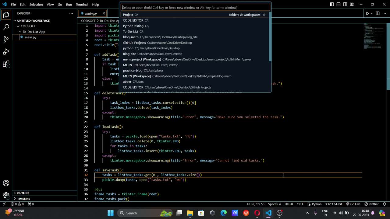 Abeer Gandhi on LinkedIn: #internship #codsoft #python #todolist #gui # ... Abeer Gandhi on LinkedIn: #internship #codsoft #python #todolist #gui # ...