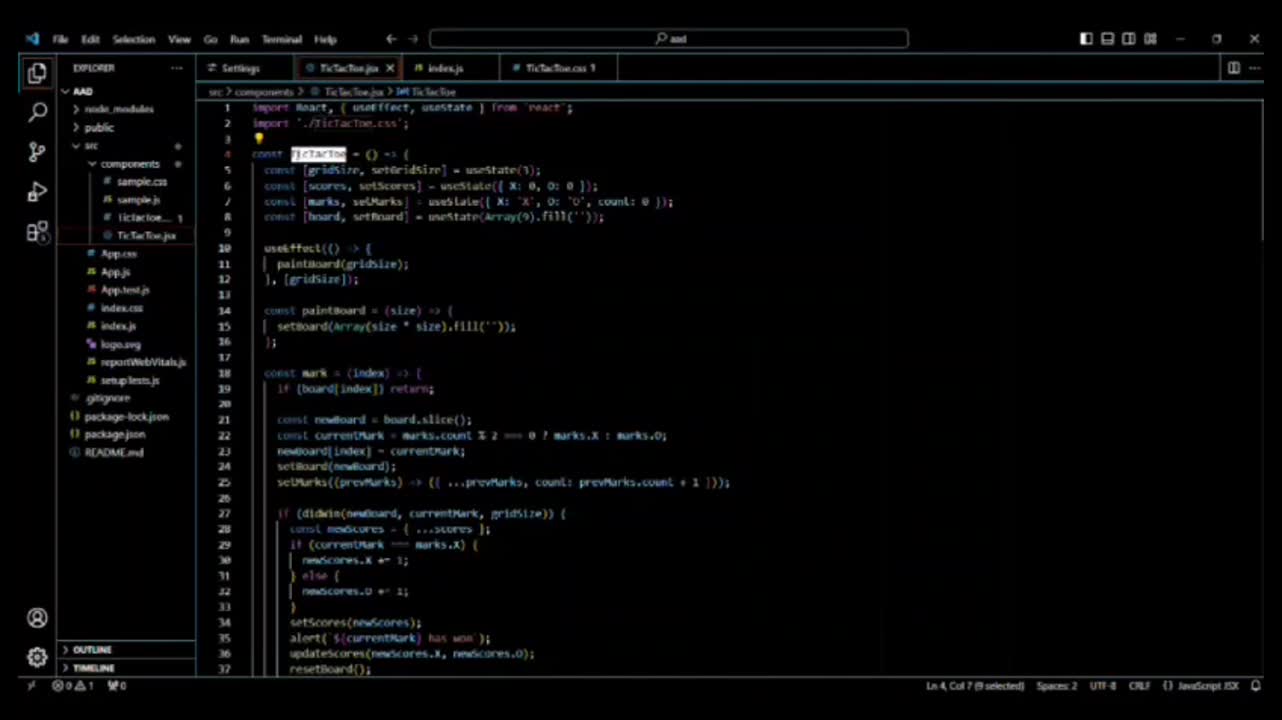 Agalya T on LinkedIn: #tictactoe #react #webdevelopment #javascript # ... Agalya T on LinkedIn: #tictactoe #react #webdevelopment #javascript # ...