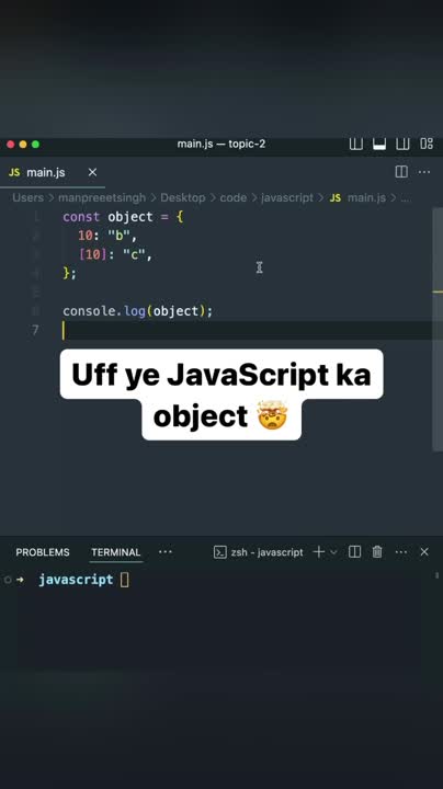 Manpreet Singh on LinkedIn: #javascript #object #programming #coding # ... Manpreet Singh on LinkedIn: #javascript #object #programming #coding # ...