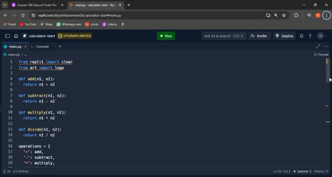 Yashika Ramesh on LinkedIn: #100daysofpython #coding #python #udemy # ... Yashika Ramesh on LinkedIn: #100daysofpython #coding #python #udemy # ...