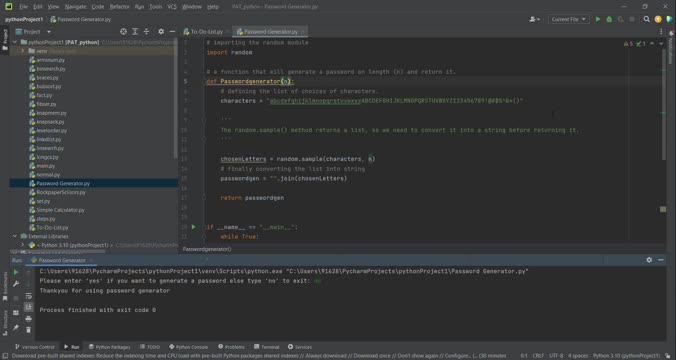 P Sneha on LinkedIn: #codsoft #pythonprogramming #passwordgenerator P Sneha on LinkedIn: #codsoft #pythonprogramming #passwordgenerator