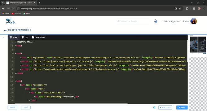 Sneha C George on LinkedIn: #day4 #html #bootstrap #css #nxtwave # ... Sneha C George on LinkedIn: #day4 #html #bootstrap #css #nxtwave # ...