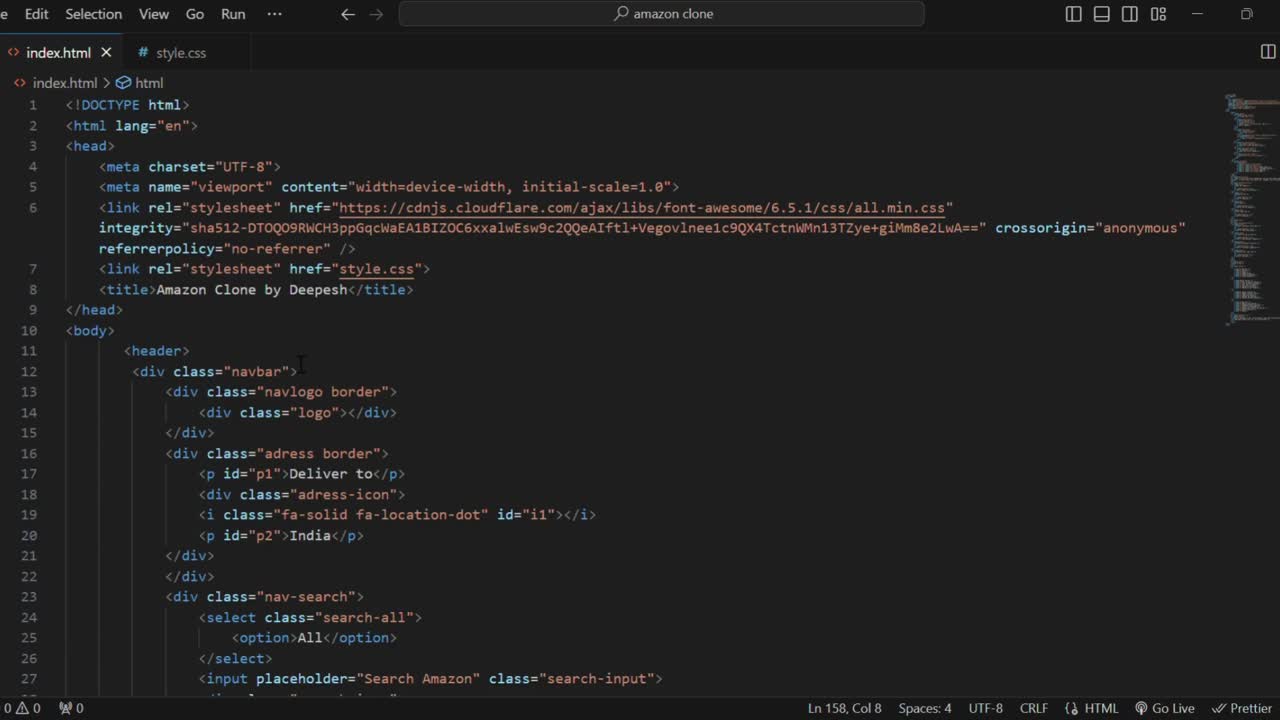 Deepesh Joshi on LinkedIn: 🚀 Excited to Share: My Amazon Clone Design ... Deepesh Joshi on LinkedIn: 🚀 Excited to Share: My Amazon Clone Design ...