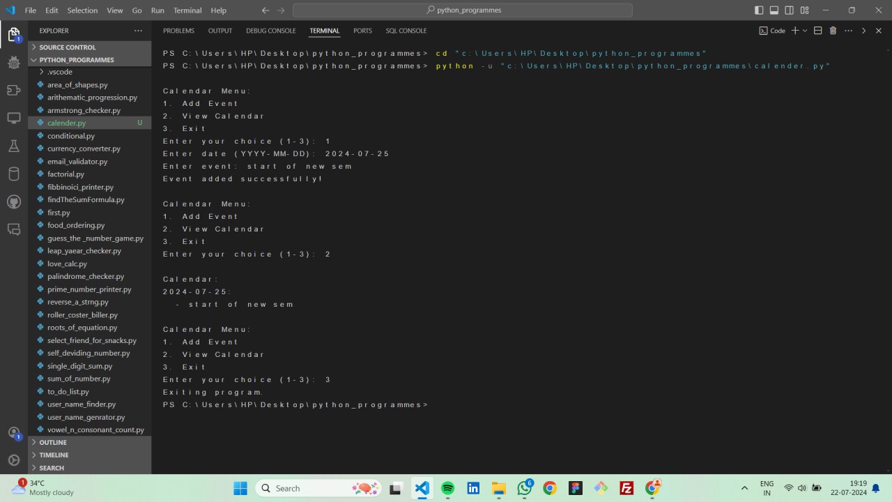 Agrim Mishra on LinkedIn: #pythonprogramming #calendarapp # ... Agrim Mishra on LinkedIn: #pythonprogramming #calendarapp # ...