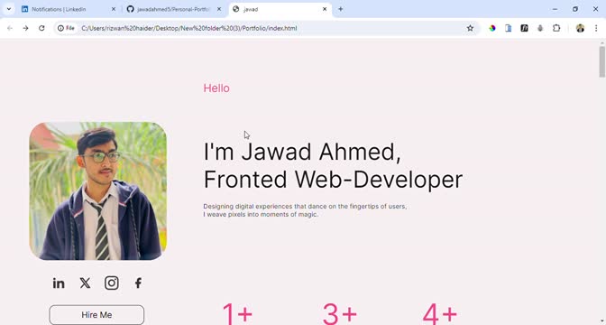 Jawad Ahmed on LinkedIn: #portfolio #webdeveloping #html #css Jawad Ahmed on LinkedIn: #portfolio #webdeveloping #html #css
