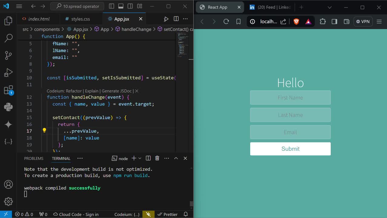 Rana VH on LinkedIn: #react #javascript #webdevelopment #codingjourney ... Rana VH on LinkedIn: #react #javascript #webdevelopment #codingjourney ...
