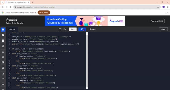 Pappuru Lalitha on LinkedIn: #codsoft #internship #python #rock Pappuru Lalitha on LinkedIn: #codsoft #internship #python #rock