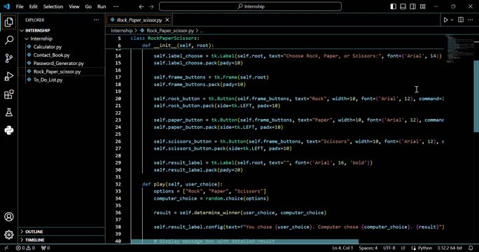 Varun Kumar on LinkedIn: #python #encryptix #coding #rockpaperscissors Varun Kumar on LinkedIn: #python #encryptix #coding #rockpaperscissors