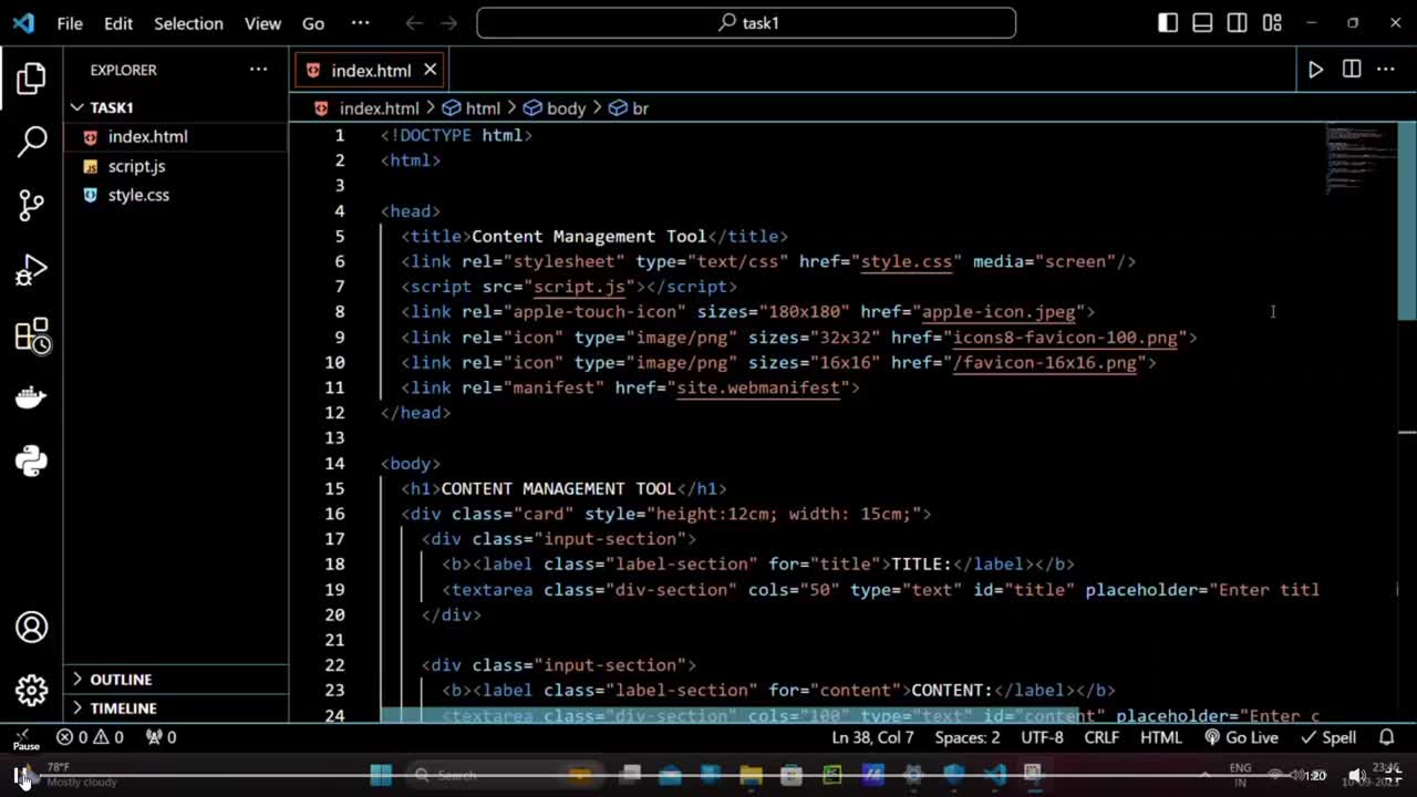 Senthil kumar on LinkedIn: #bharatintern #html #css #javascript # ... Senthil kumar on LinkedIn: #bharatintern #html #css #javascript # ...