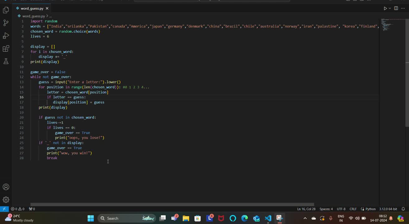Siya P on LinkedIn: #programming #python #fungame #learning #codingskills Siya P on LinkedIn: #programming #python #fungame #learning #codingskills