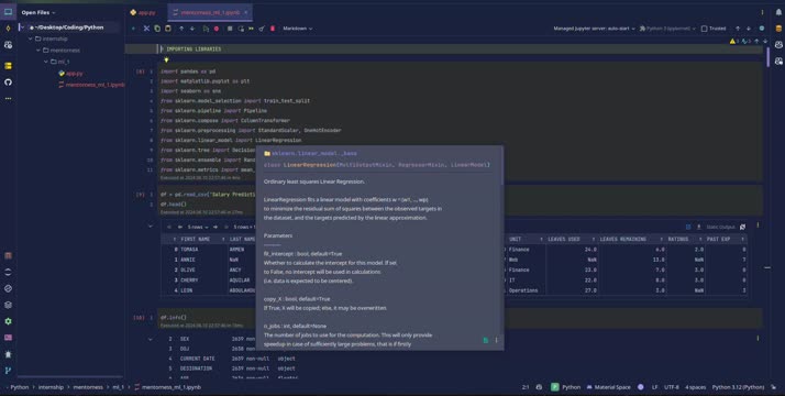 Showcasing my code for salary prediction task | Harshit Ghosh posted on ... Showcasing my code for salary prediction task | Harshit Ghosh posted on ...