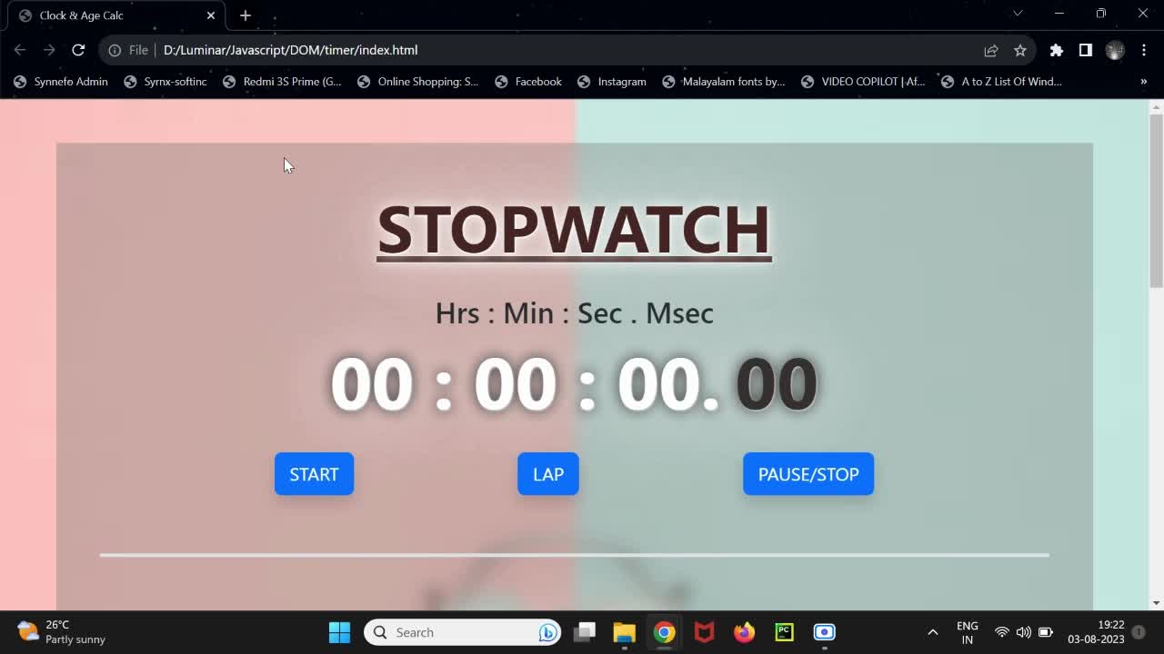 Vishnu Nair B on LinkedIn: #html #css #js #timemanagement #stopwatch # ... Vishnu Nair B on LinkedIn: #html #css #js #timemanagement #stopwatch # ...