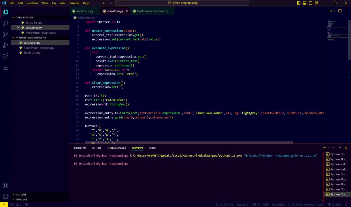 Ahamit Pal on LinkedIn: #pythonprogramming #codsoft Ahamit Pal on LinkedIn: #pythonprogramming #codsoft