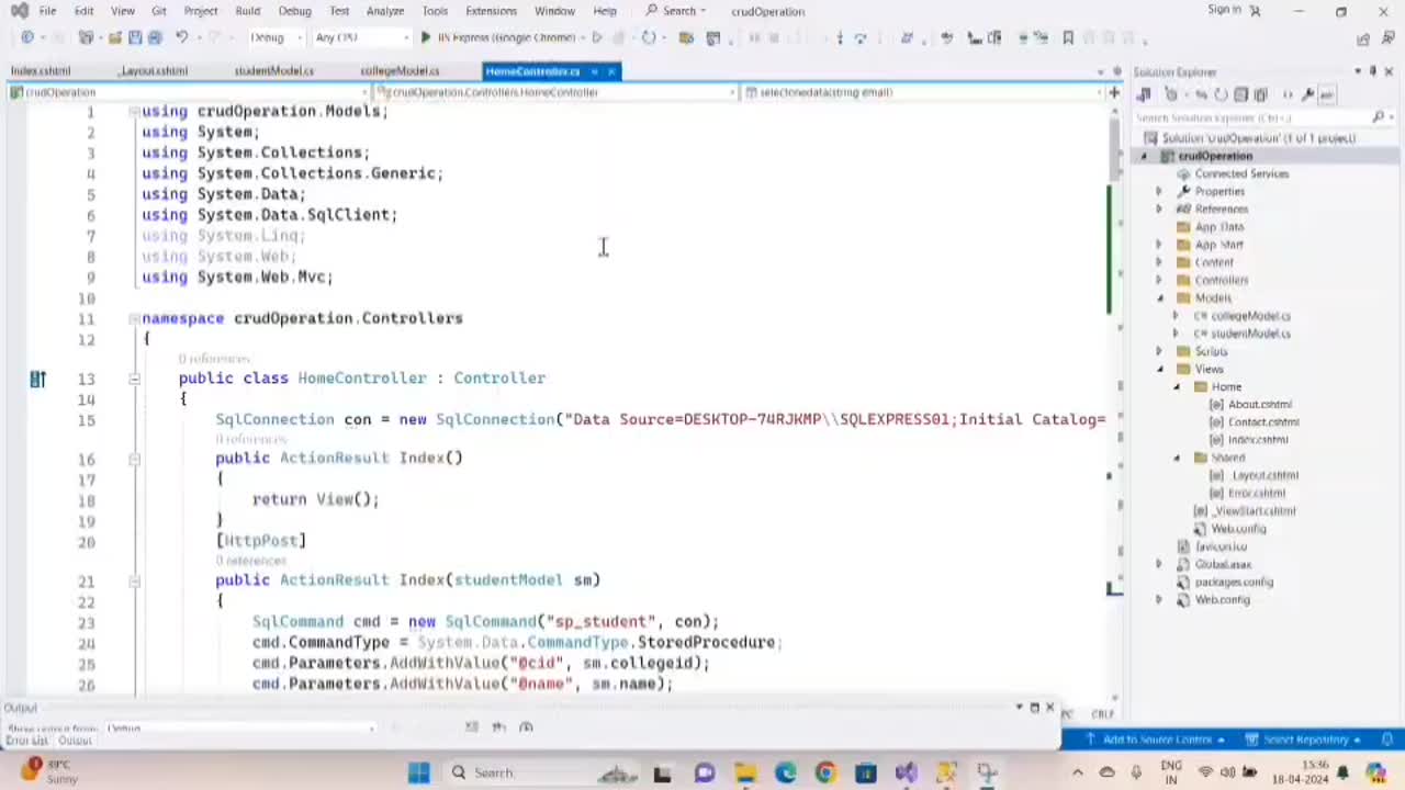 Ramesh Chauhan on LinkedIn: Crud operation with ASP .NET MVC 5 using ... Ramesh Chauhan on LinkedIn: Crud operation with ASP .NET MVC 5 using ...