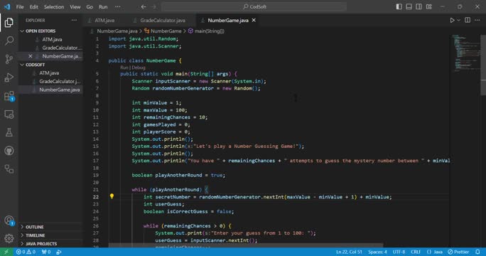 POOJITHA PUTLURI on LinkedIn: #codsoft #java #internship POOJITHA PUTLURI on LinkedIn: #codsoft #java #internship