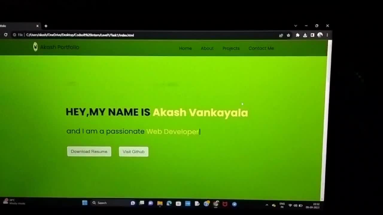 Akash Vankayala on LinkedIn: #codsoft #task1 #webdevelopment Akash Vankayala on LinkedIn: #codsoft #task1 #webdevelopment