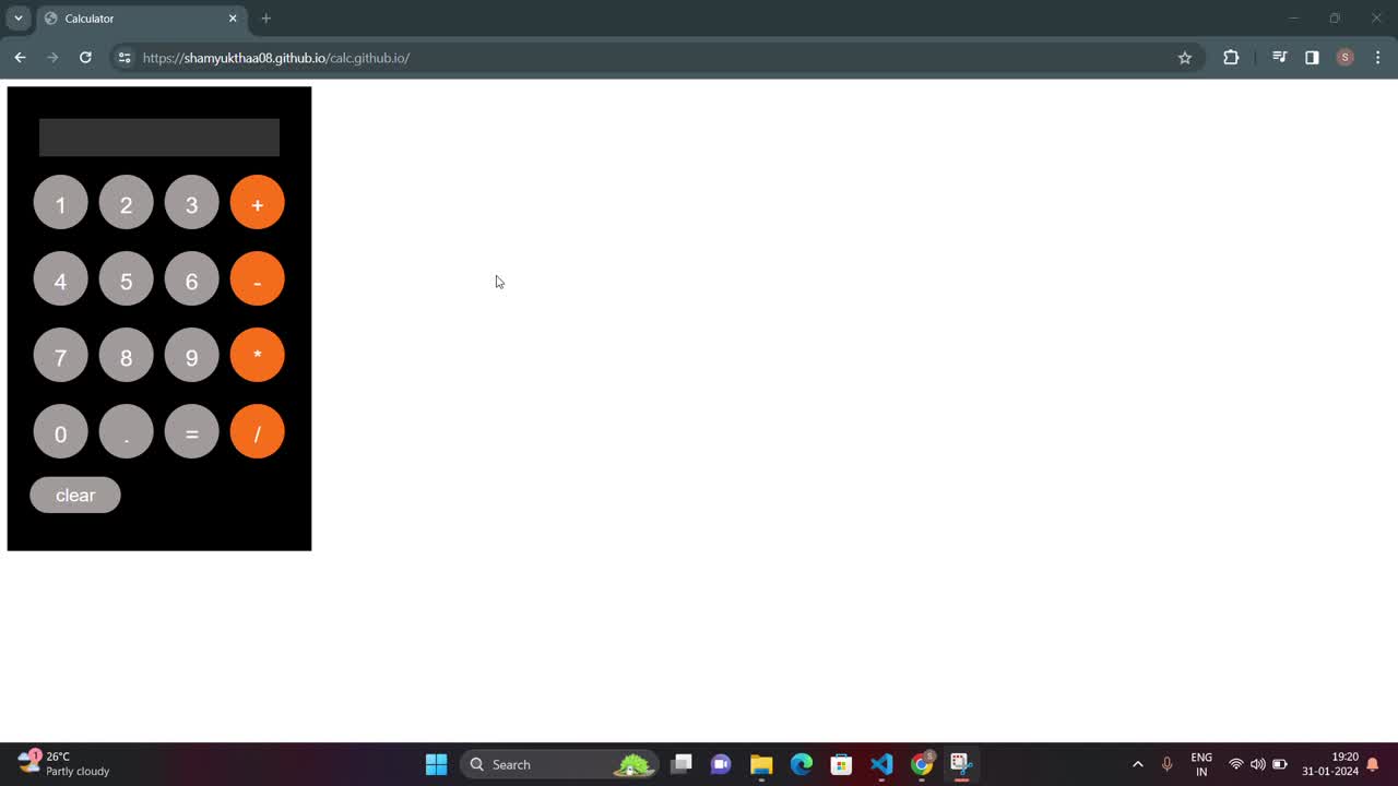 Finished a fully functional calculator with JavaScript | Shamyukthaa P ... Finished a fully functional calculator with JavaScript | Shamyukthaa P ...