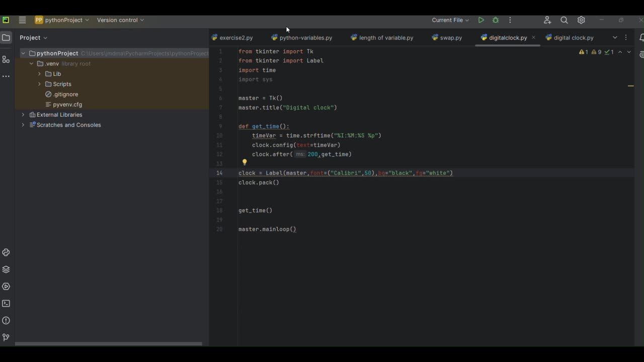 Made a digital clock using Python | Chirag Gupta posted on the topic ... Made a digital clock using Python | Chirag Gupta posted on the topic ...