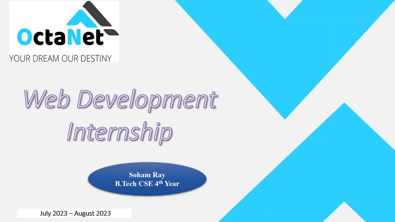 Completed Task 3 of Web Development Internship at OctaNet! | Soham Ray ... Completed Task 3 of Web Development Internship at OctaNet! | Soham Ray ...