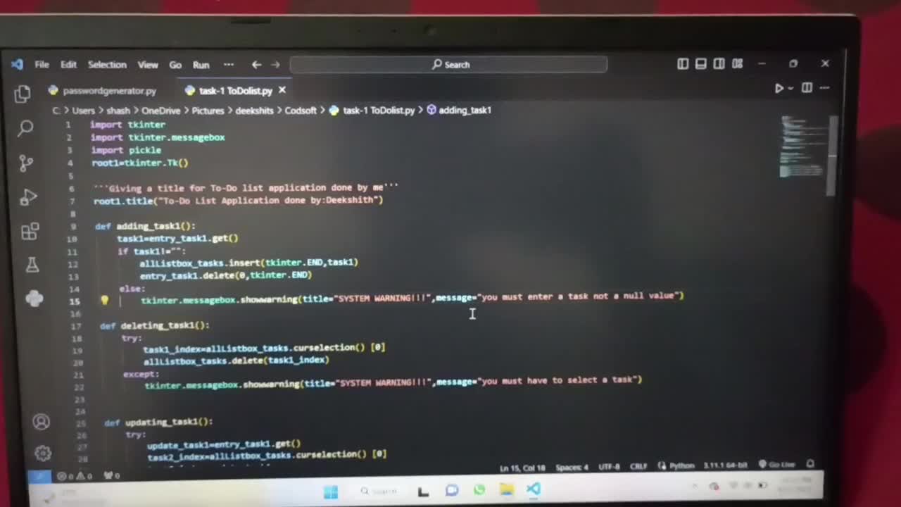 Deekshith Reddy on LinkedIn: #codsoft #codsoftintern #pythonprogramming Deekshith Reddy on LinkedIn: #codsoft #codsoftintern #pythonprogramming